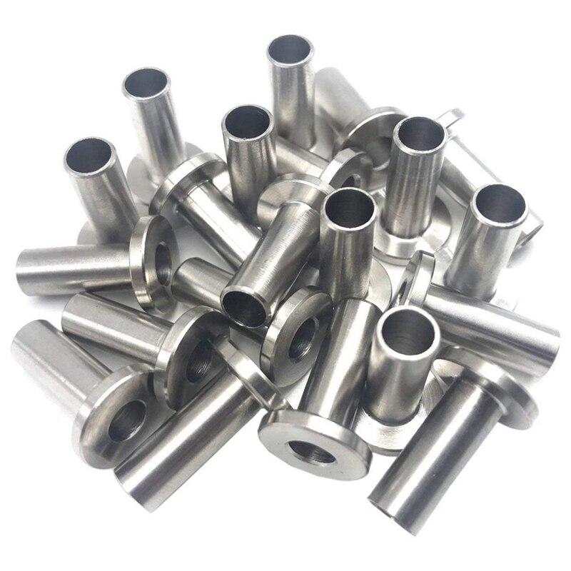 79Pcs Stainless Steel Protector Sleeves for 1/8 Inch Cable Railing Wood ...