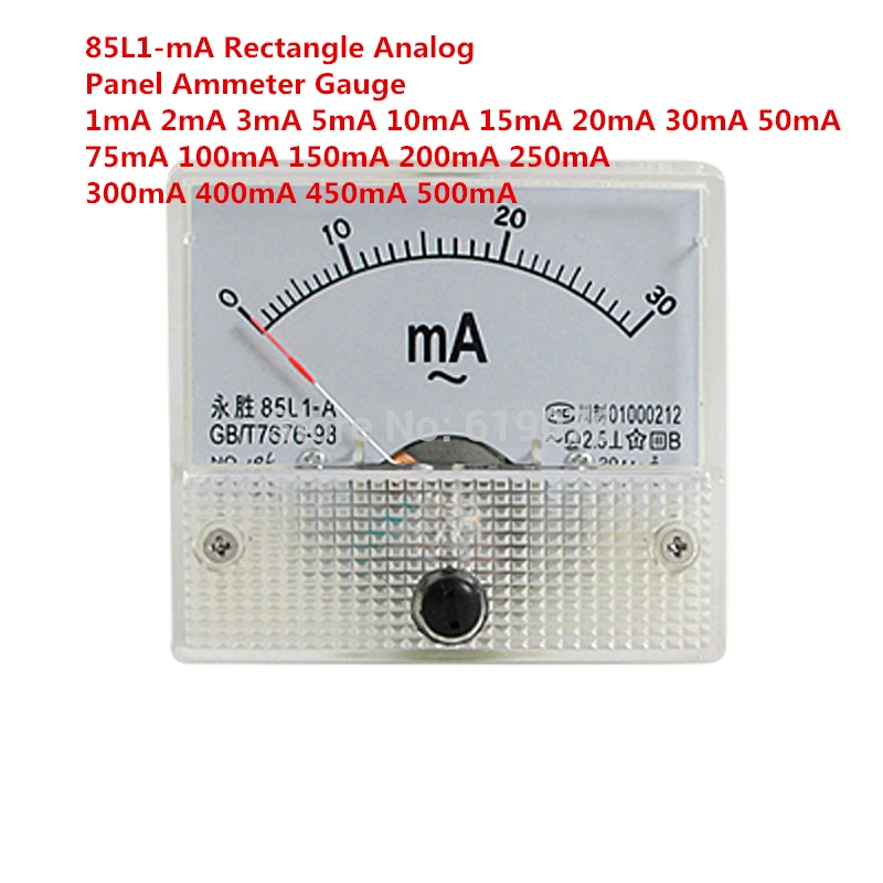 85L1-mA AC White Plastic Shell Analog Panel AMP Me... – Vicedeal