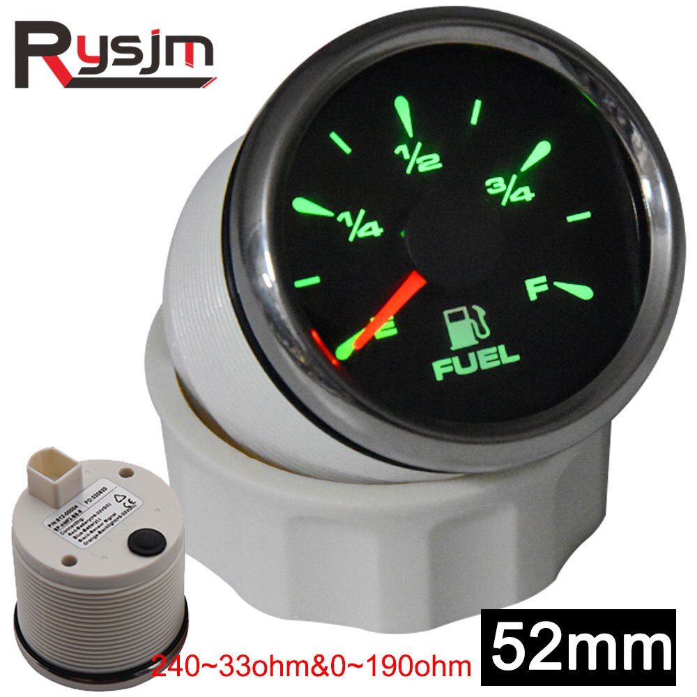 HD 52mm Auto Fuel Level Gauge 0-190ohm Fuel Level ... – Grandado