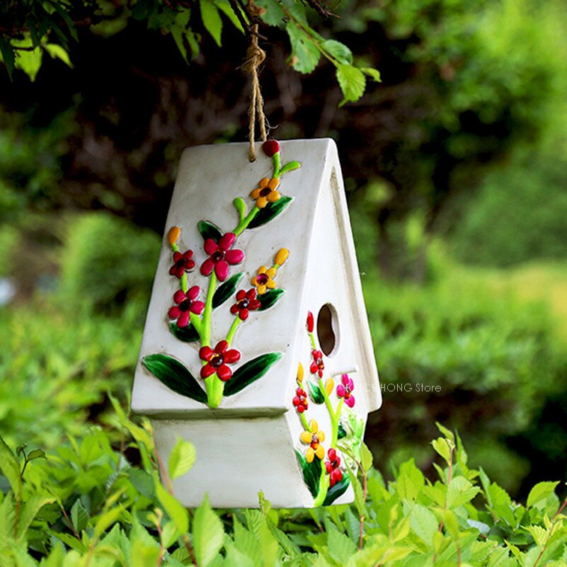 Birdhouse Gardening Decor Outdoor Hanging Birds Ho... – Grandado