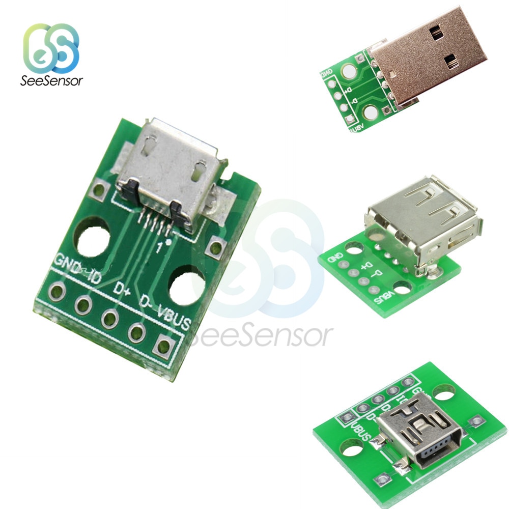 5Pcs Mini Micro USB naar DIP Adapter Converter Typ... – Vicedeal