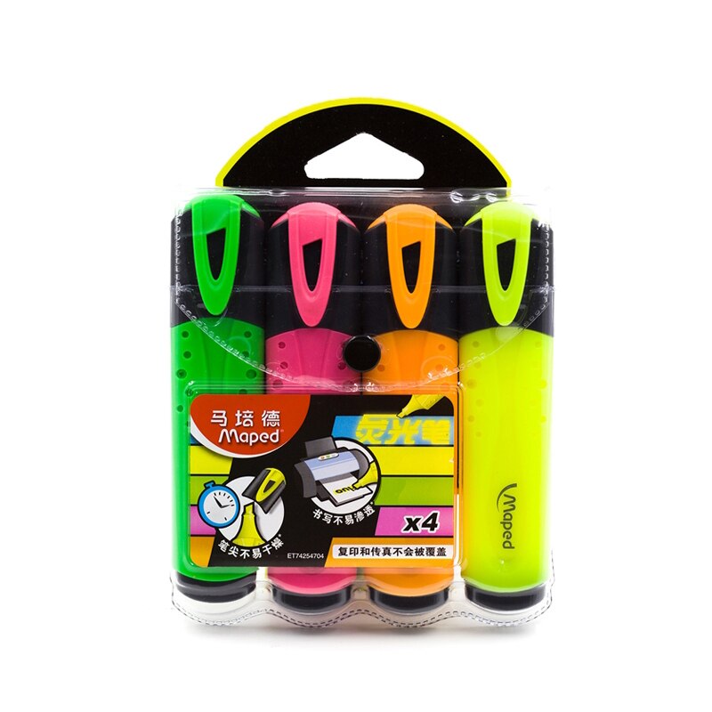 Maped CH742547 stationery set, 4 color highlighter... – Vicedeal