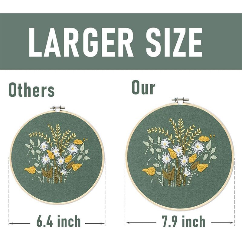 3 Sets Stickerei Starter Kit mit Muster, Kreuz Sti... – Grandado