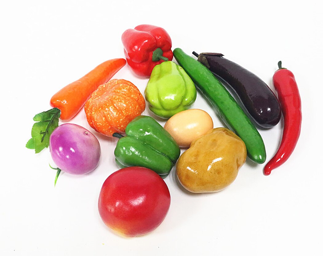 12 PCS Levensechte Kunstmatige Groenten Multifunct... – Vicedeal
