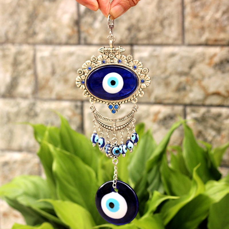 Turkish Blue Evil Eye Amulets Wall Protection Hang... – Grandado