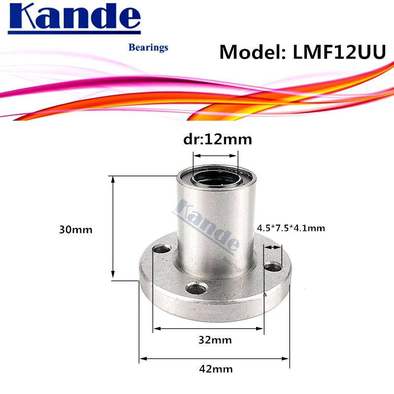 LMF12 Uu 1 Stks/partij LMF12UU Ronde Flens Lineair... – Grandado