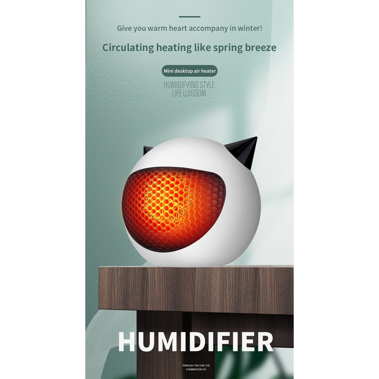 Cartoon Mini Warm Air Fan Office Room Heaters Hand... – Grandado