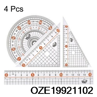 Measuring Tool Set with Protractor 30/60 45 Triang... – Grandado