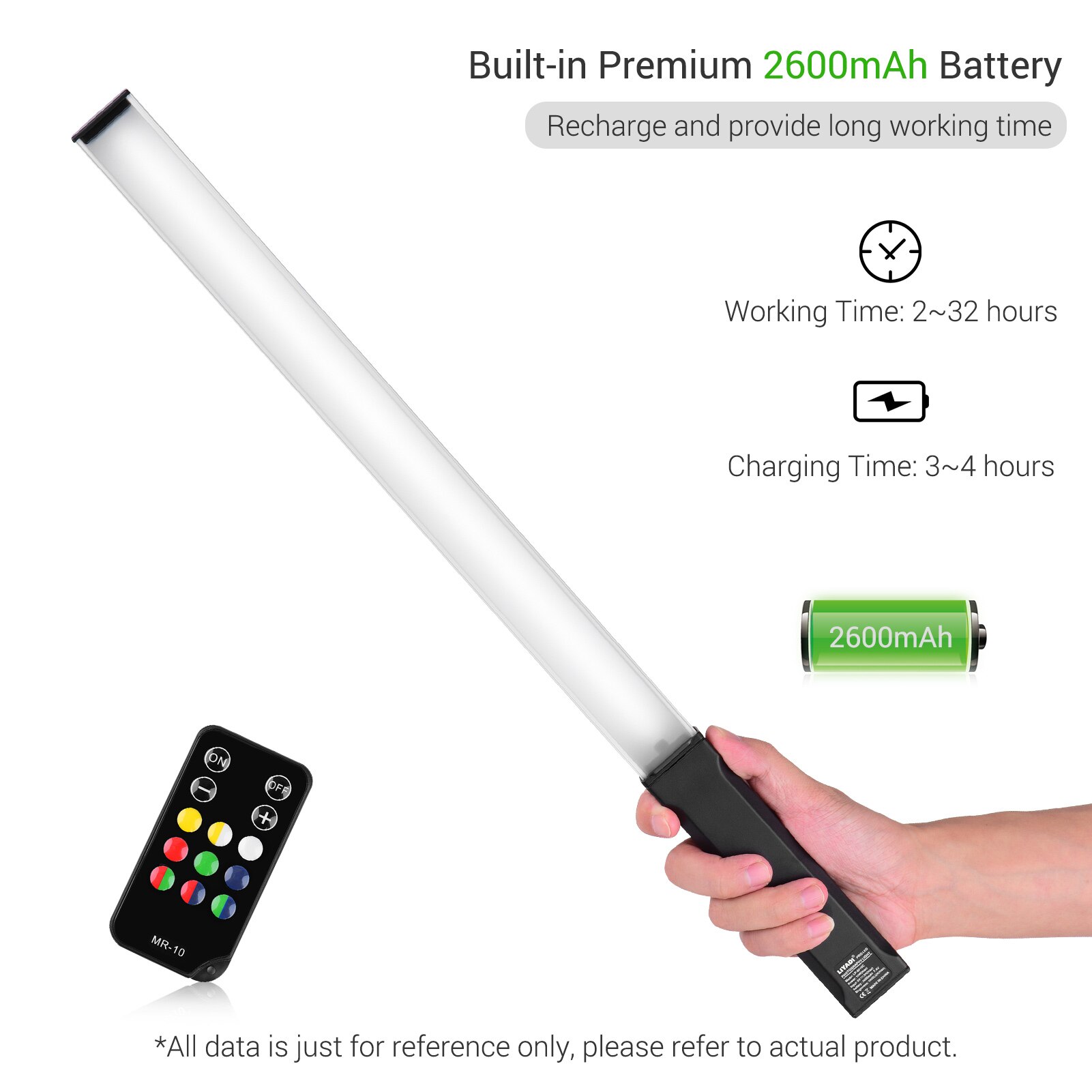 RGB Handheld LED Light Photography Light Stick 100... – Grandado