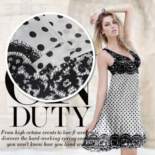 135cm wide black polka dot print white silk crepe-... – Grandado