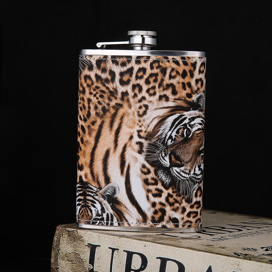 XYKIT 9oz Mini Pocket Whiskey Flask Tiger Printing... – Vicedeal