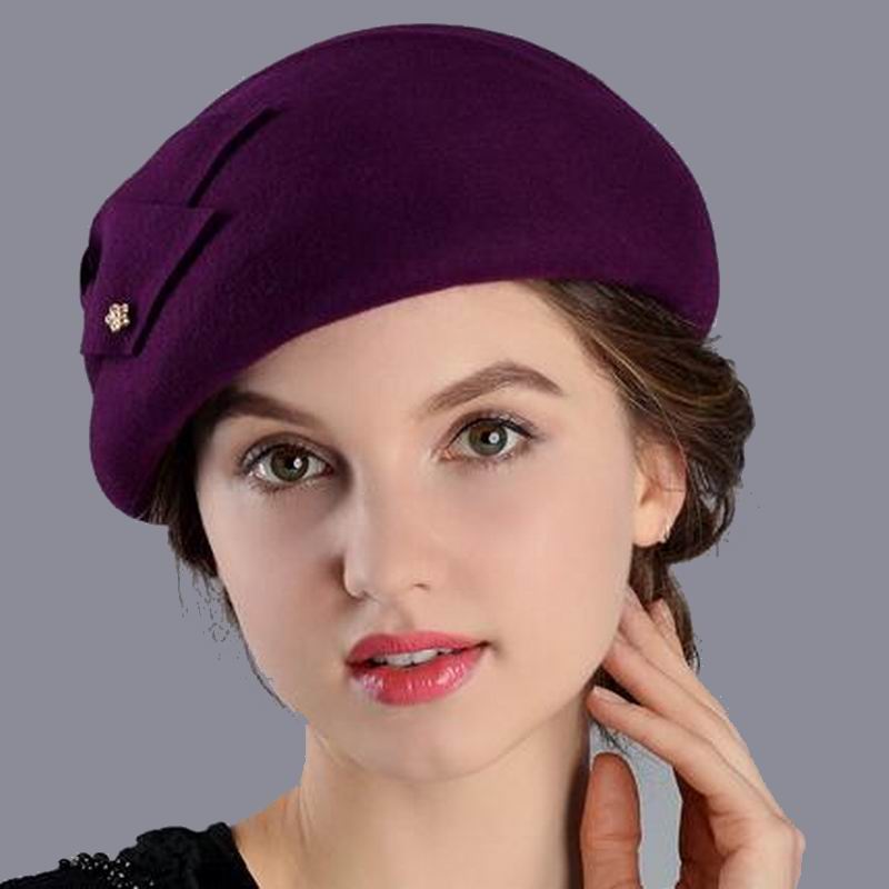 100% Wool Women Fedoras Lady British Style Double ... – Vicedeal