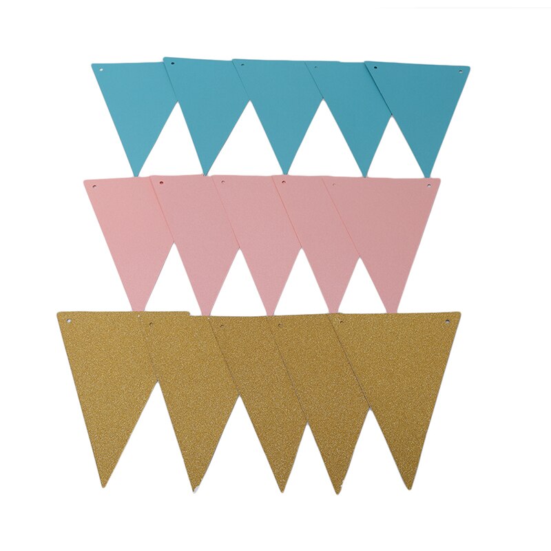 Birthday Banners Flags Delicate Gold Garlands Penn... – Grandado