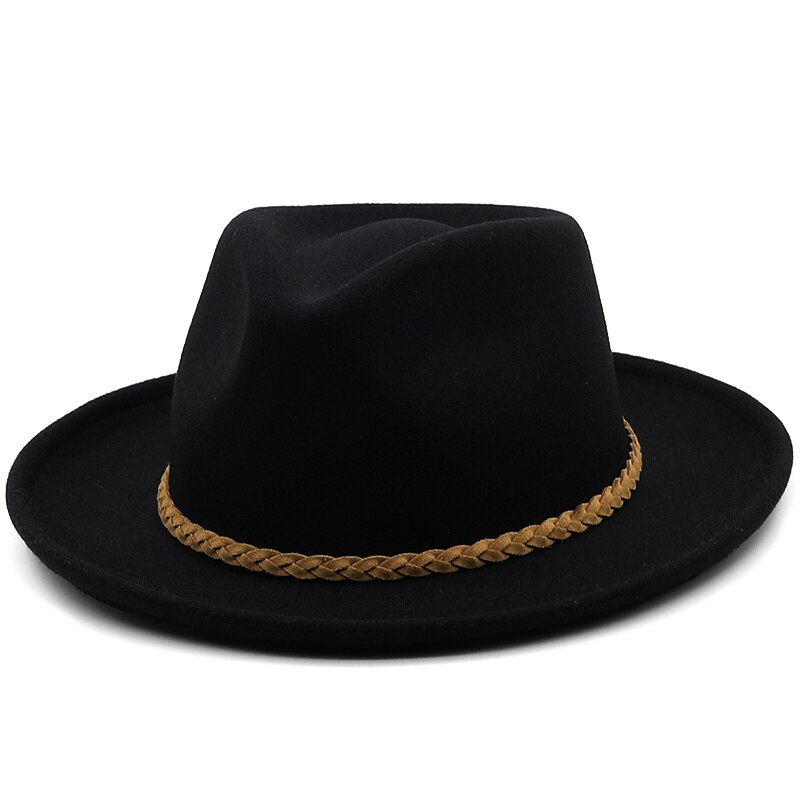 Einfache Wolle Fedora Hut Filz Fedoras Hüte Erwach... – Grandado