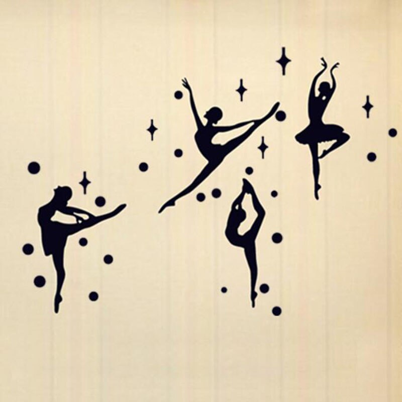 2sets 3D Acrylic Mirror Wall Sticker Ballet Dancin... – Grandado
