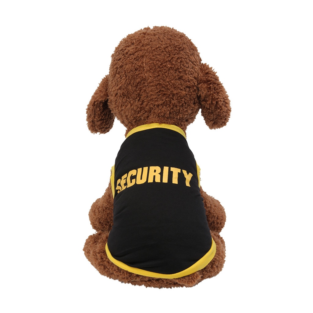 SECURITY Printed Puppy Cat Dog vests Clothes Pet T... – Grandado