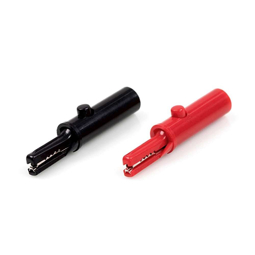 10pcs Button Type Insulated 4mm Interface Small Alligator Clip Banana ...