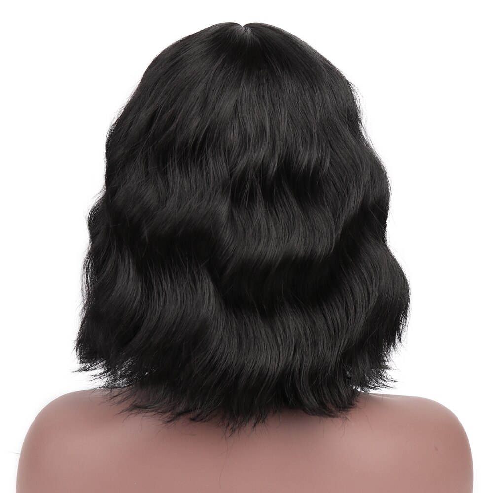 12"Short Women Wigs Water Wave Synthetic Wigs with... – Grandado