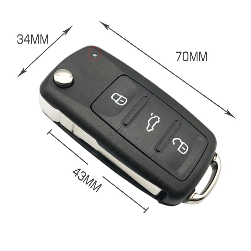2 3 Knoppen Car Remote Key Case Shell Voor Vw Volk... – Vicedeal