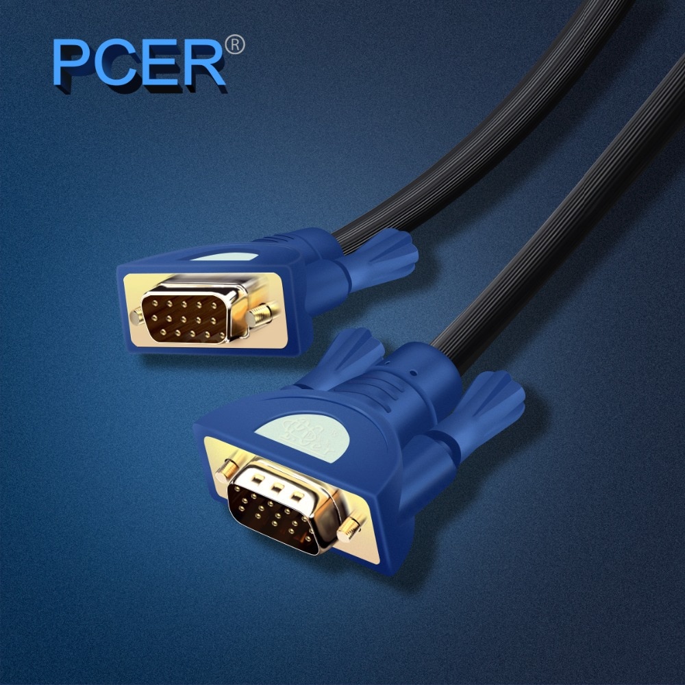 PCER VGA Cable 3+4 foil Shielding VGA To VGA Cable... – Grandado