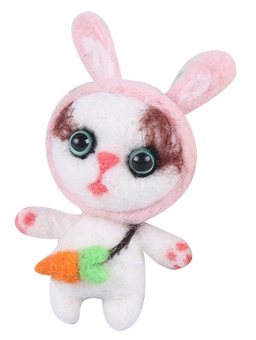 Finished product Wool Felt Needle Poked Animal Rab... – Grandado