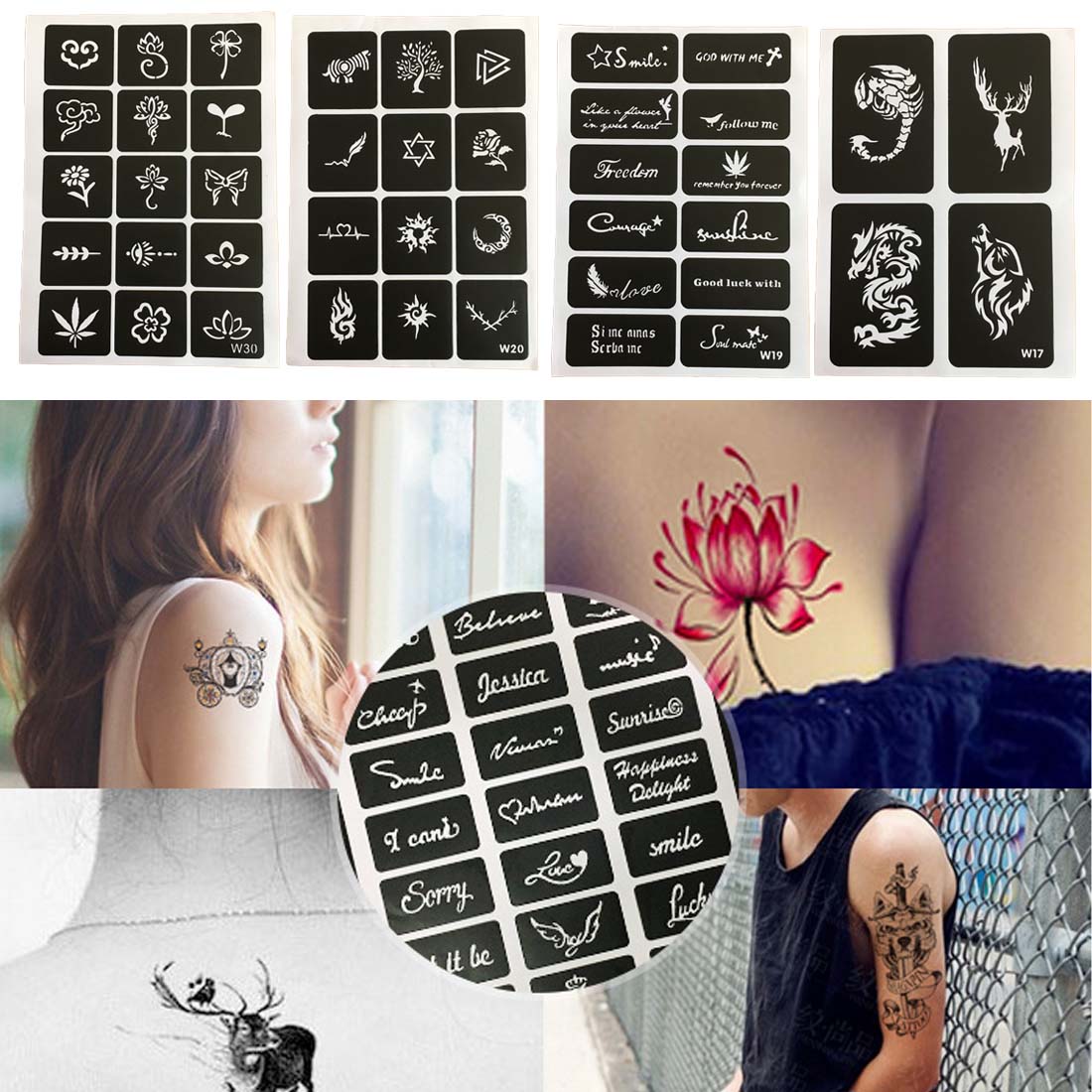 Henna Facial Painting Template Haina Tattoo Templa Grandado