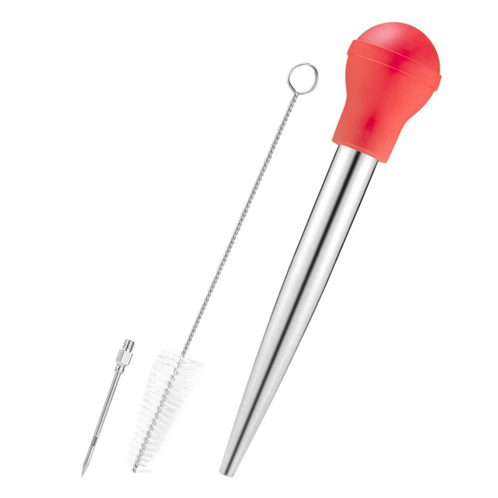 Stainless Steel Chicken Turkey Baster Set Silicone... – Grandado