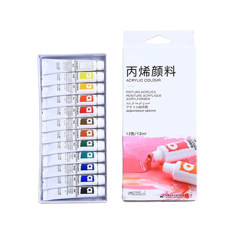 12/24 Color Acrylic Paints Brush 12ml Artist Drawi... – Grandado