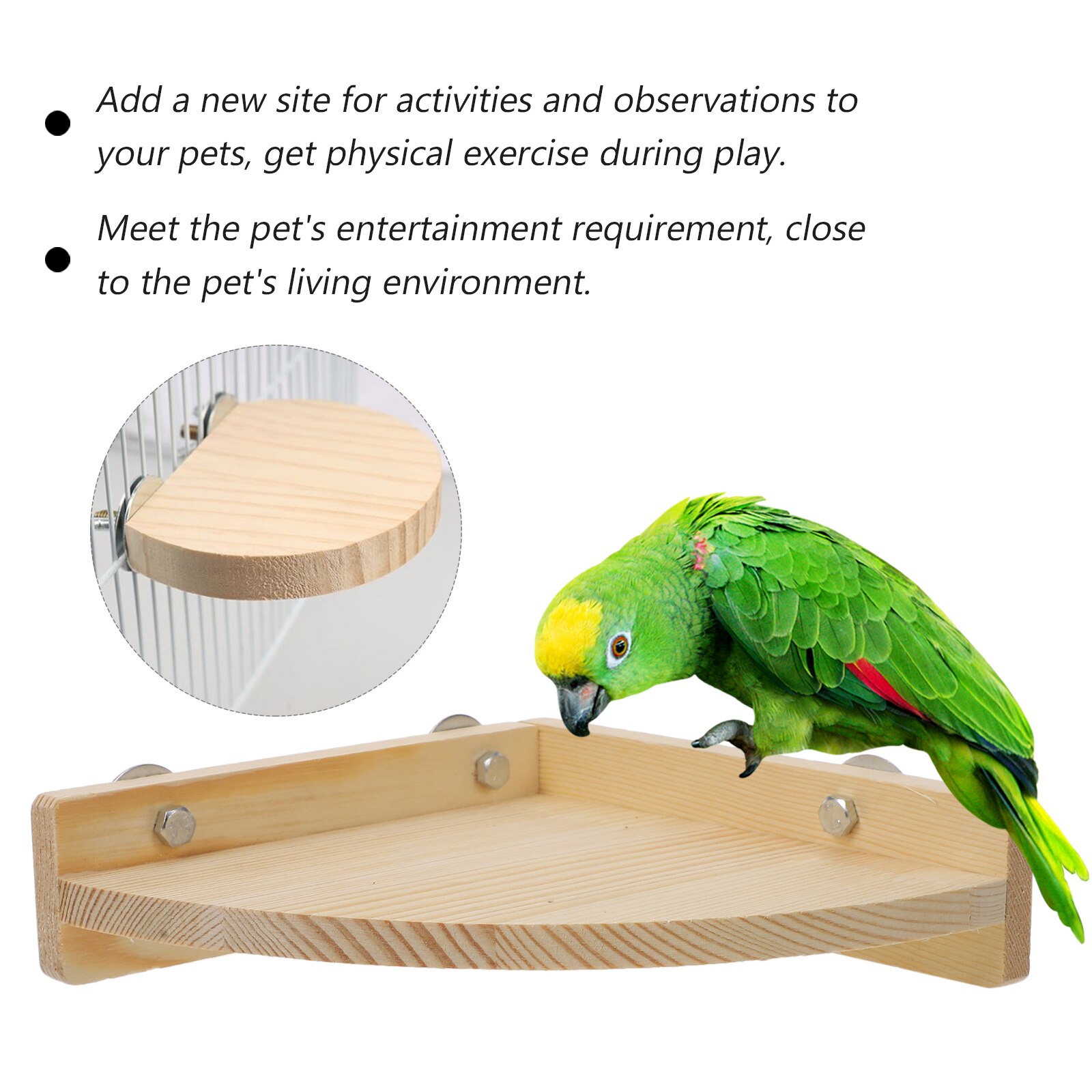 3pcs Parrot Stand Base Bird Cage Wood Board Platfo... – Grandado