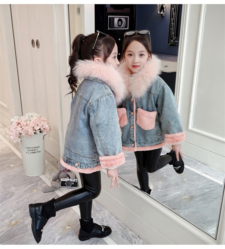 5-10 years old girl baby cowboy coat autumn and wi... – Grandado