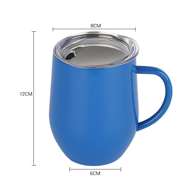 12 OZ Stainless Steel Coffee Mug Egg Shaped Double... – Grandado