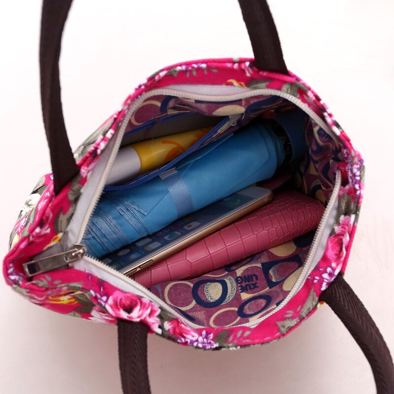 Women Floral Print Tote Purse Large Capacity Canva... – Vicedeal