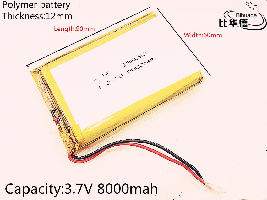 3.7V 8000mAh 126090 Lithium Polymer Li-Po li ion R... – Vicedeal