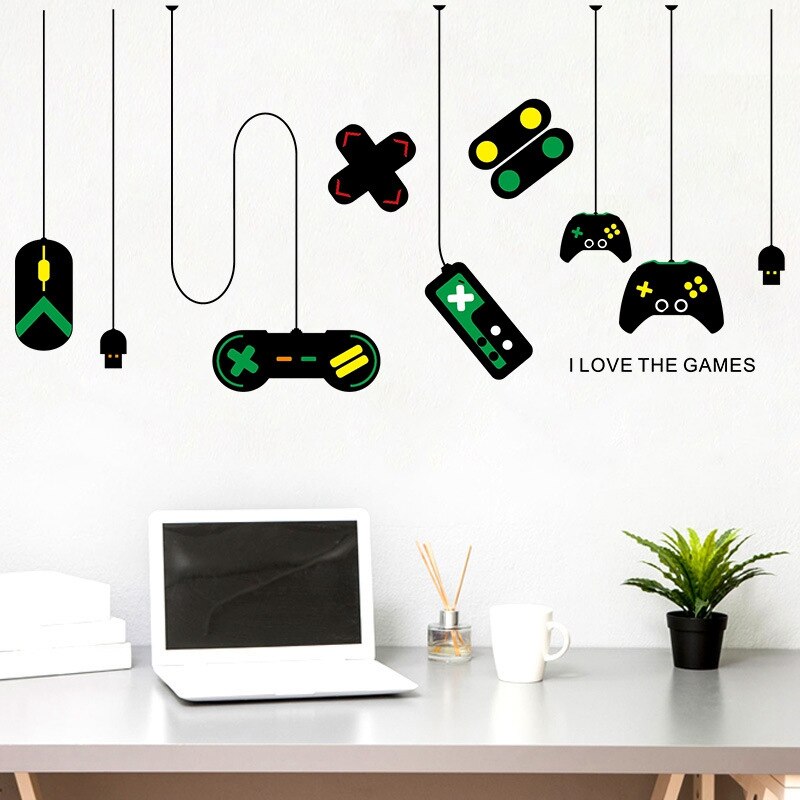 Game Room Game Console Handle Wall Sticker Interne... – Vicedeal