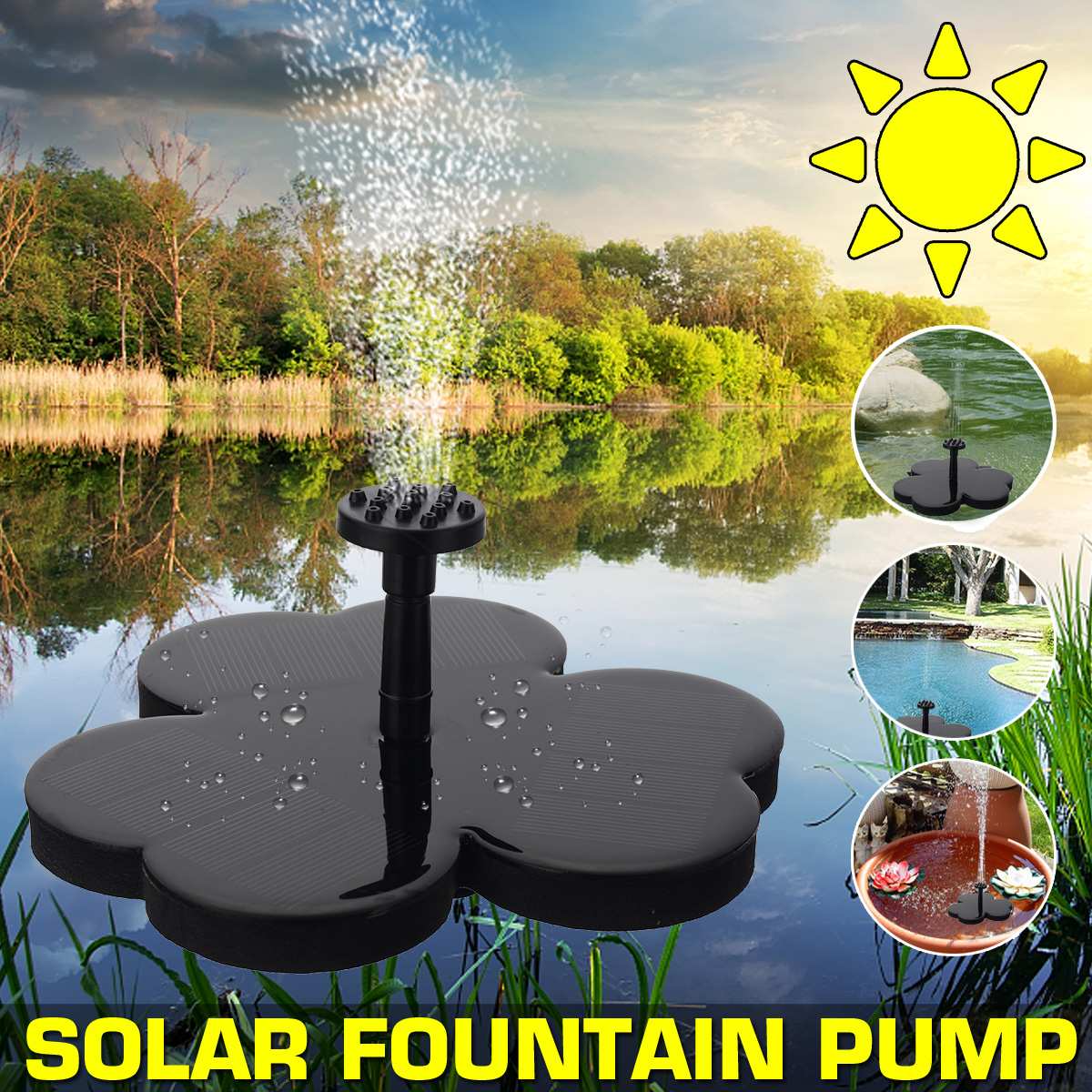 190L/H Solar Fountain Watering kit Power Solar Pum... – Grandado
