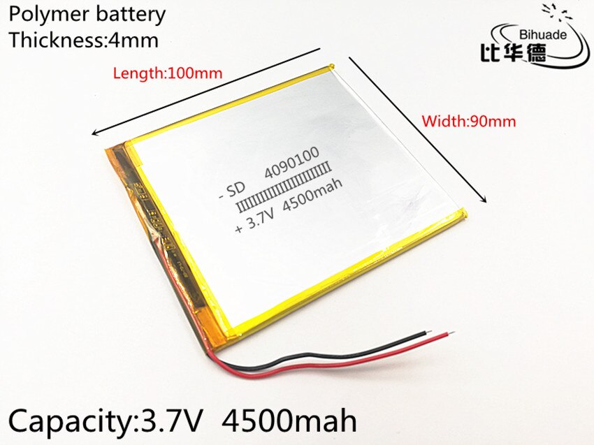 3.7V 4500mAh 4090100 Lithium Polymer Li-Po li ion ... – Grandado