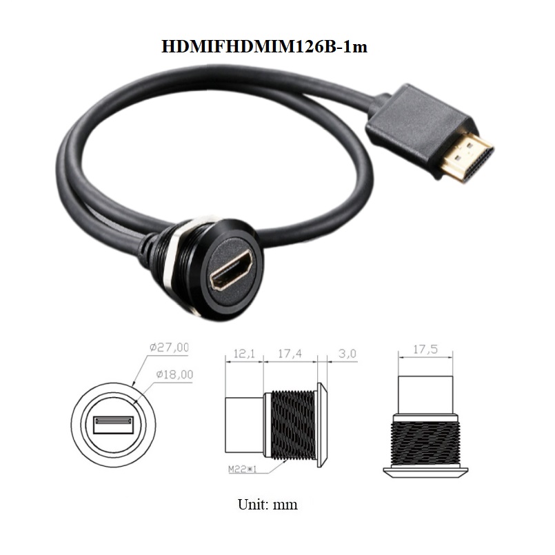 d type screw panel chassis mount circular hdtv hdm... – Vicedeal