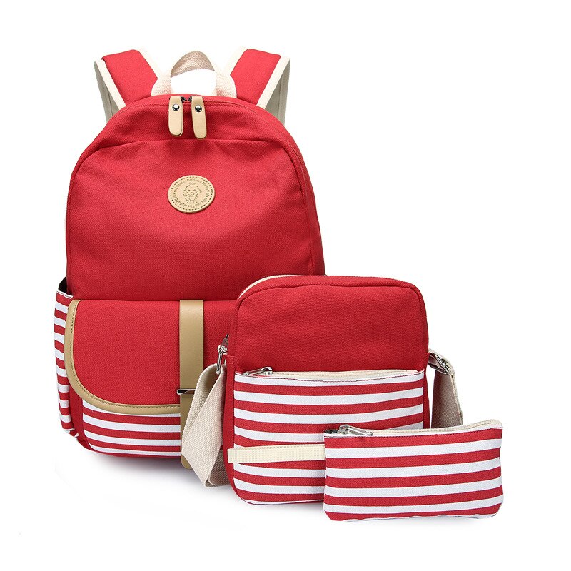 DIOMO Neue Schule Tasche Set Streifen Leinwand Ruc... – Vicedeal