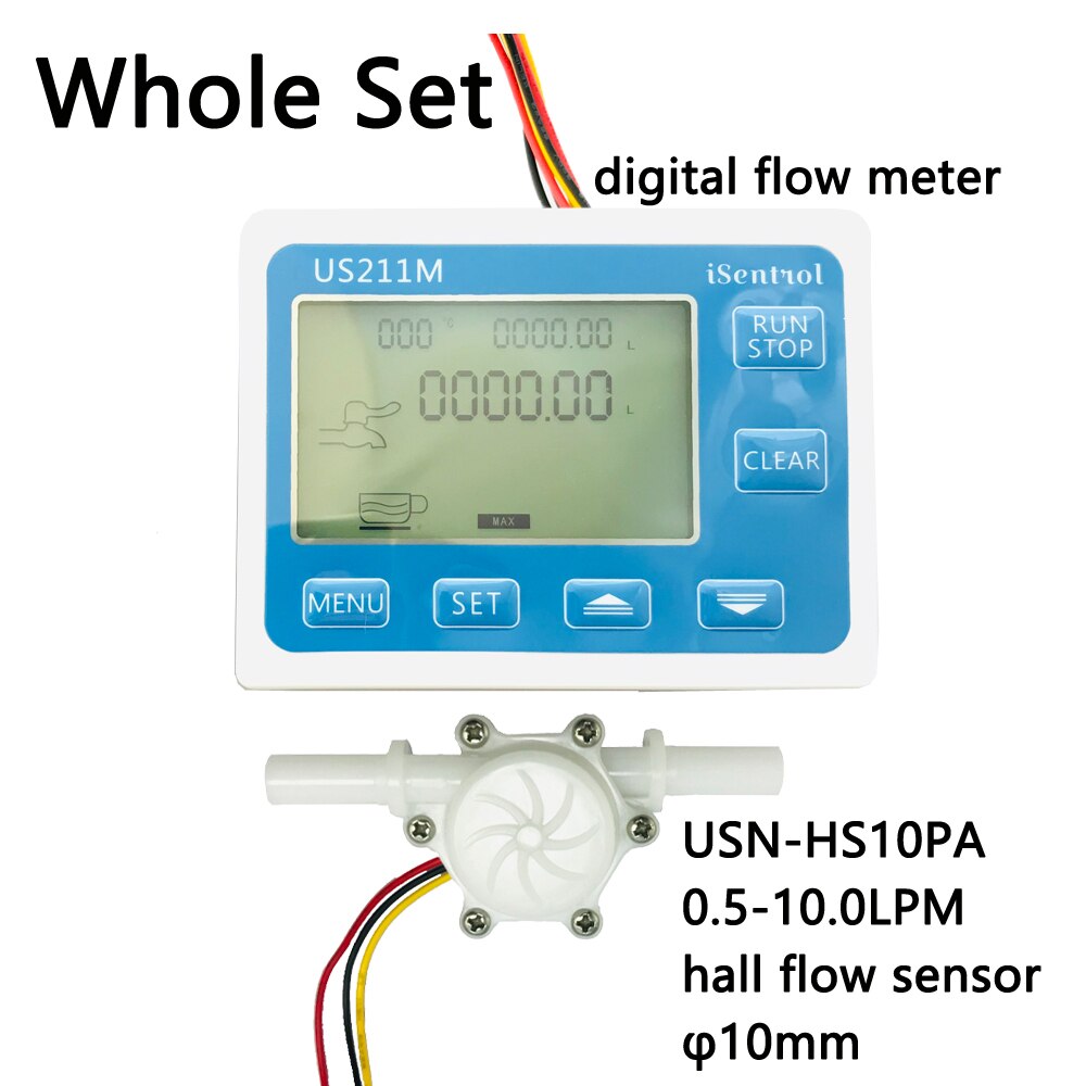 US211M Flow Meter Display with USN-HS10PA Hall Flo... – Grandado