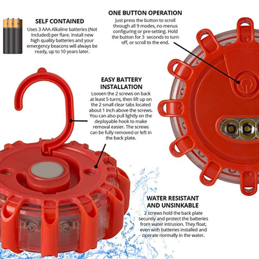 Multi-function LED Emergency car Lights Road Flare... – Grandado