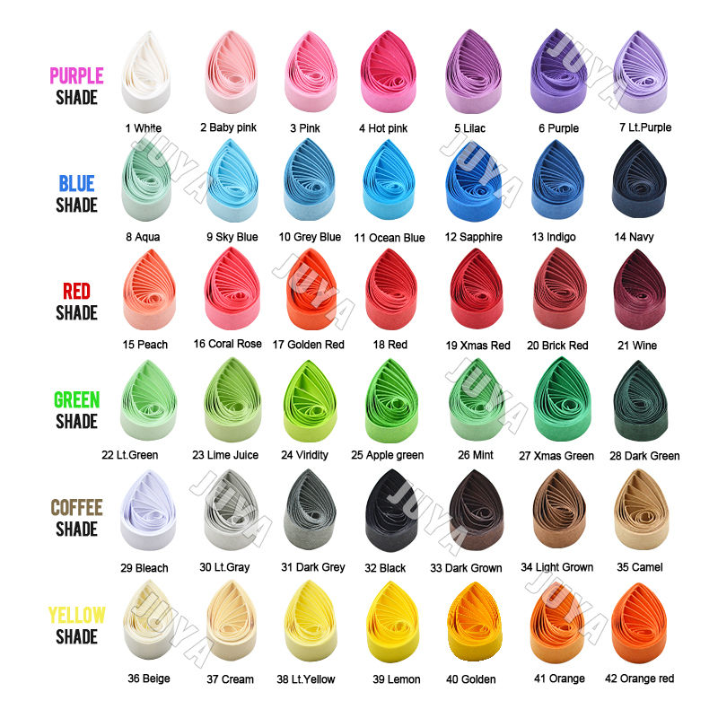 JUYA Paper Quilling 42 Colors, 390mm Length, 3/5/7... – Grandado