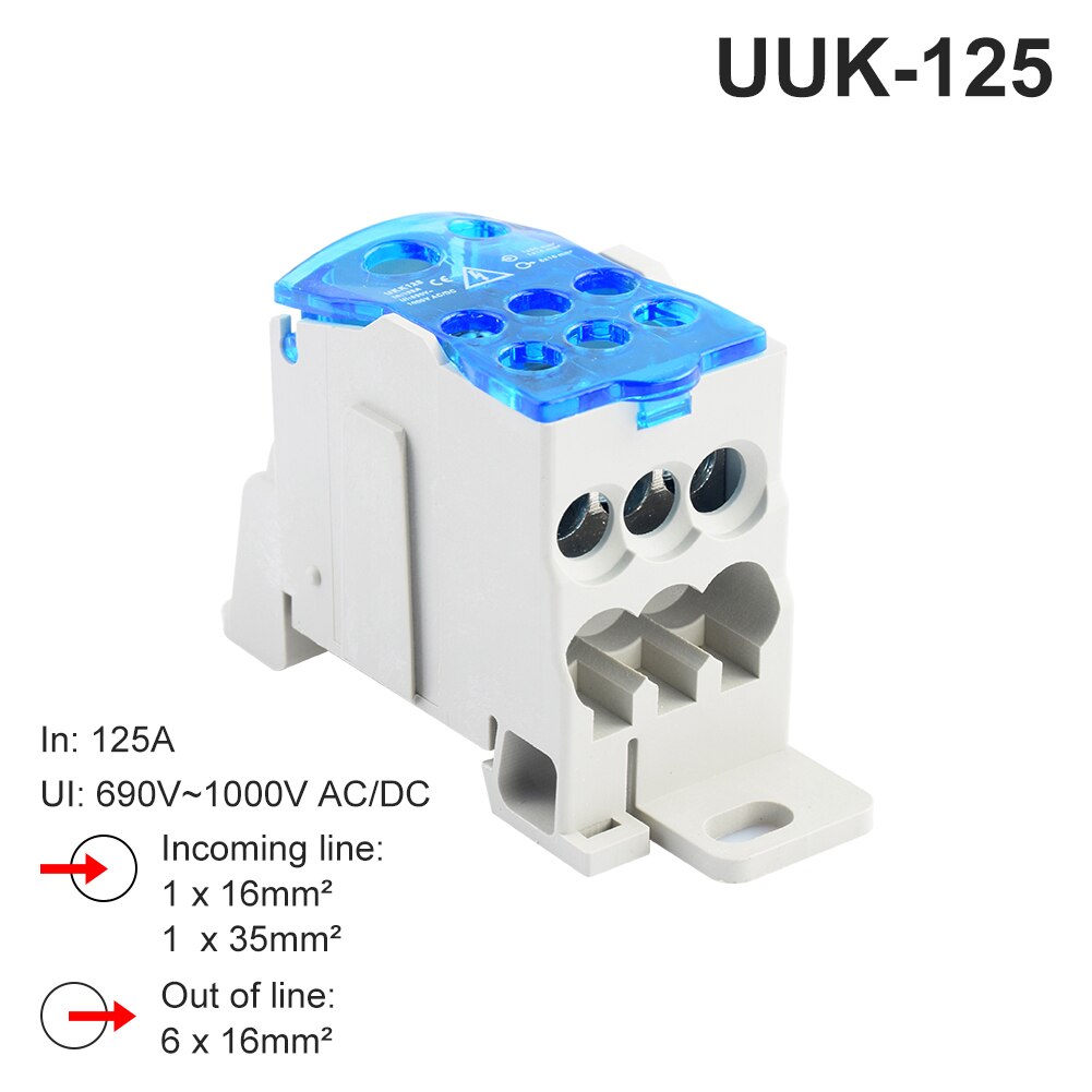 UKK80-500 Terminal Blok 1 In Vele Out Din Rail Ver... – Grandado