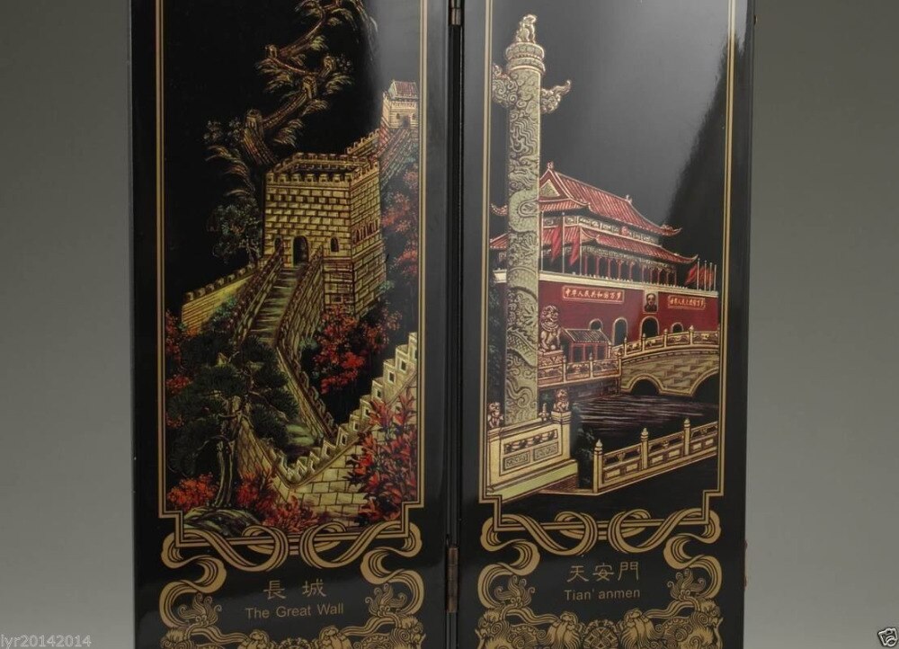 CHINESE OLD LACQUER HANDWORK PAINTING BEIJING SCEN... – Vicedeal