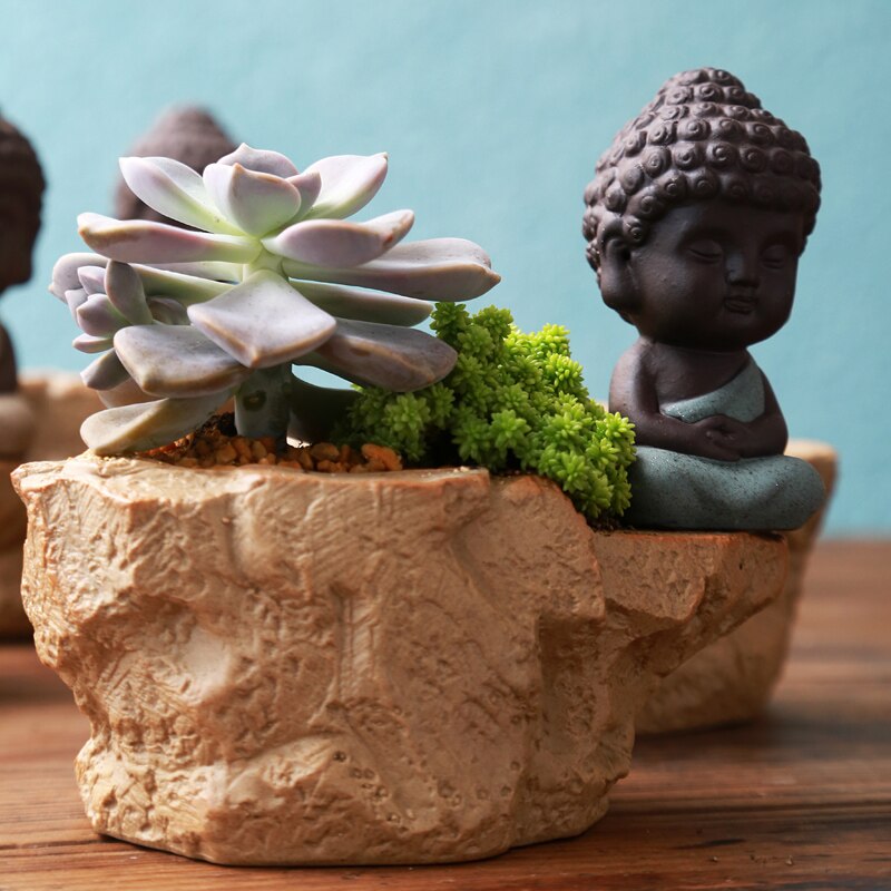 Buddha Ceramic Vase Flower Pots Planters Home Deco... – Grandado