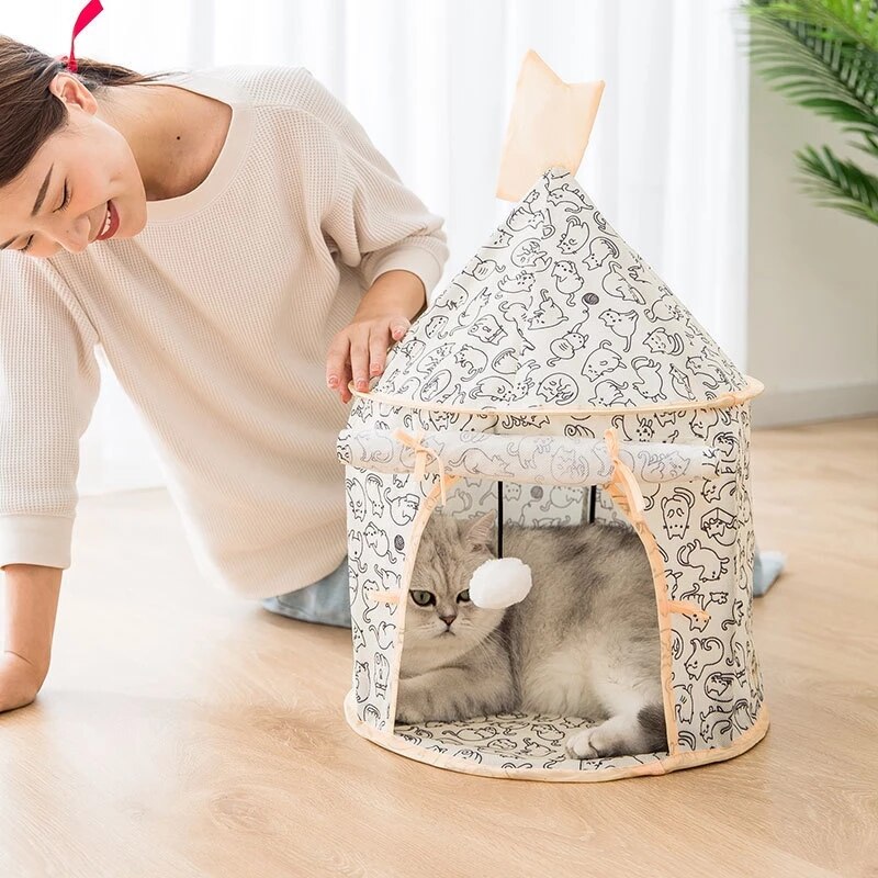 Kat Huis Kat Speelgoed Inklapbare Kat Tunnel Kat B... – Vicedeal