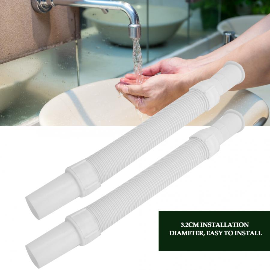 2Pcs Flexible Sink Drain Hose Retractable Bathroom... – Vicedeal