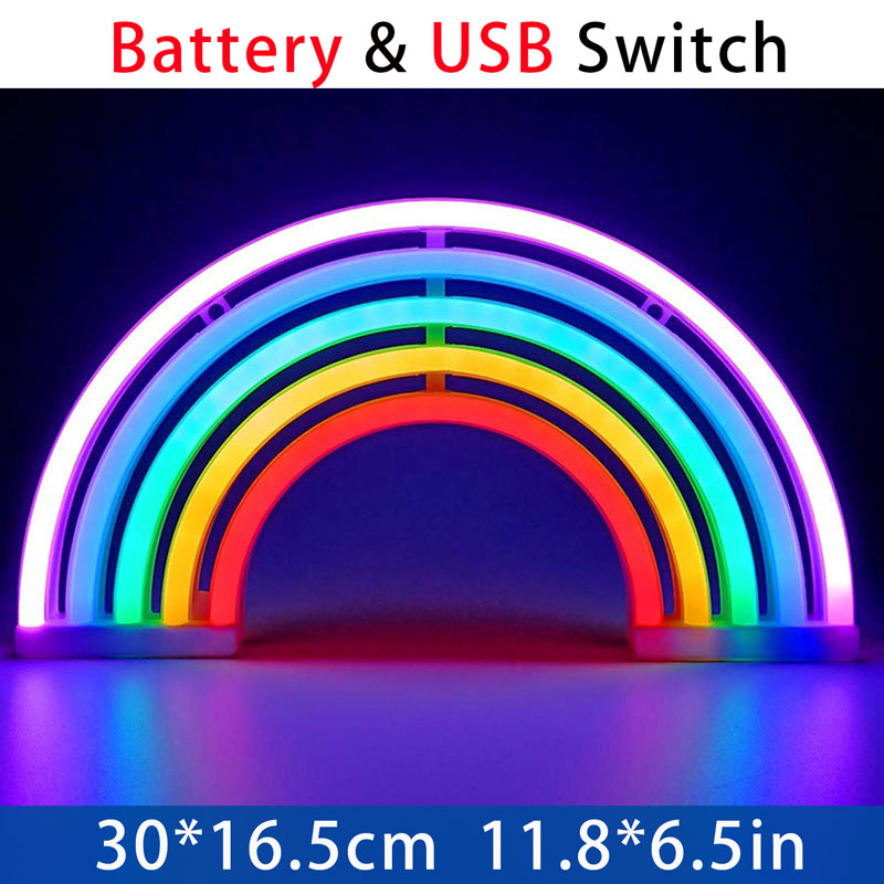 Big Size Led Neon Night Teken Regenboog Neon Light... – Grandado