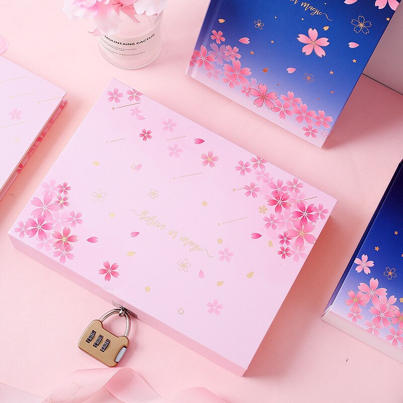 "Sakura Magic" Lock Box Diary Notebook Cute Journa... – Vicedeal