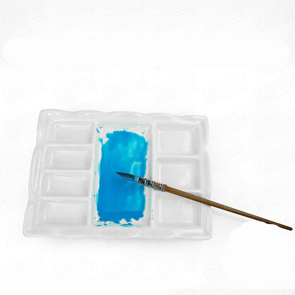 1 Pc Ceramics Square Watercolor Palette water tank... – Grandado