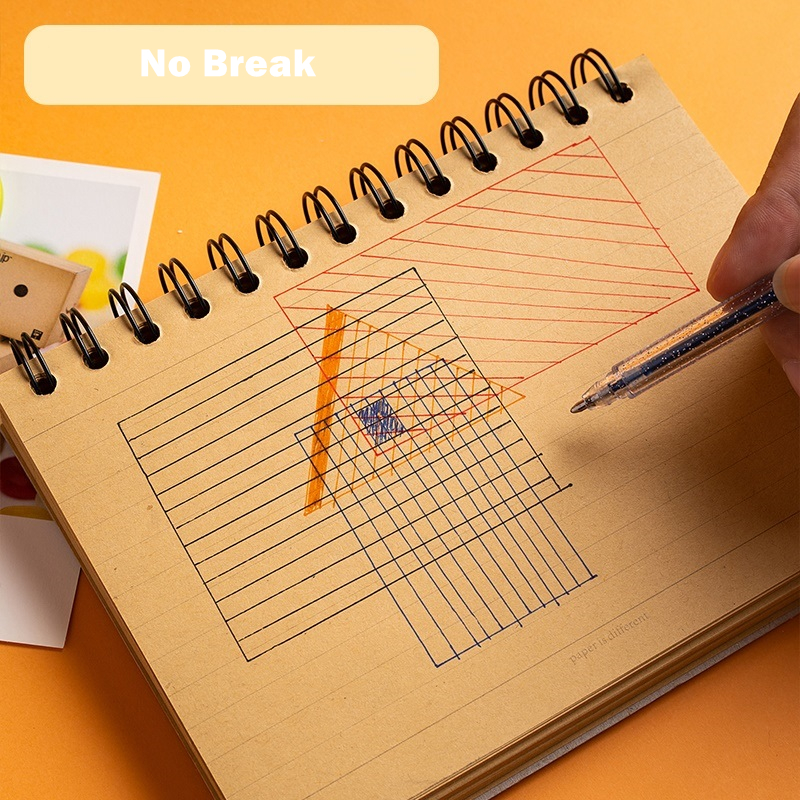 Kraft Note 120 Sheets Line Paper Coil Book Tip-up ... – Grandado